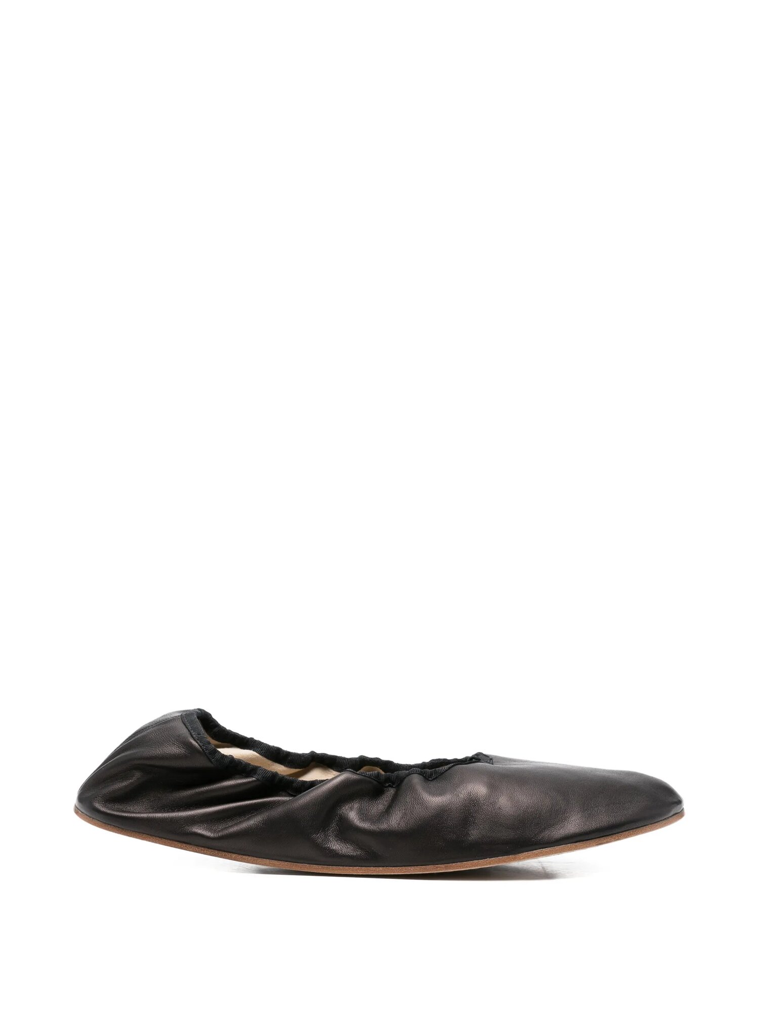 Балетки Gathered leather ballet flats