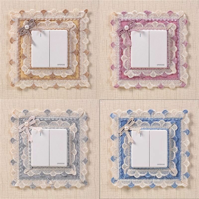 Набор из четырех роскошных крышек для выключателей, защитные крышки для выключателей в спальне, декоративные рамки для выключателей, универсальные крышки для розеток