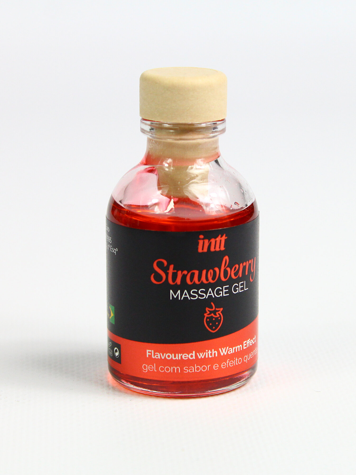 Intt разогревающий съедобный оральный гель Клубника 30мл (Португалия)