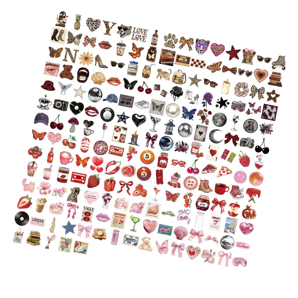 Универсальные Съемные Наклейки На 200 Листов Для Украшения Ноутбуков И Скейтбордов