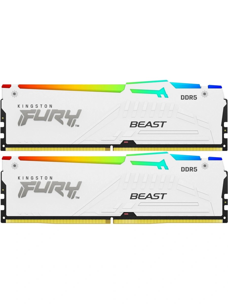 Память DDR5 2x32GB 6000MHz Kingston KF560C30BWEAK2-64 Fury Beast RGB RTL Gaming PC5-48000 CL30 DIMM 288-pin 1.4В kit sin