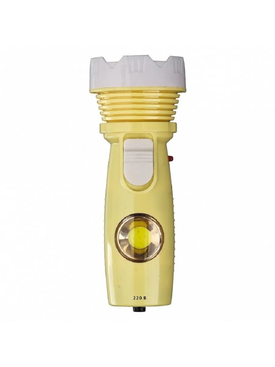 Фонарь LED+COB встроенная вилка,2 режима, 12.5х5см