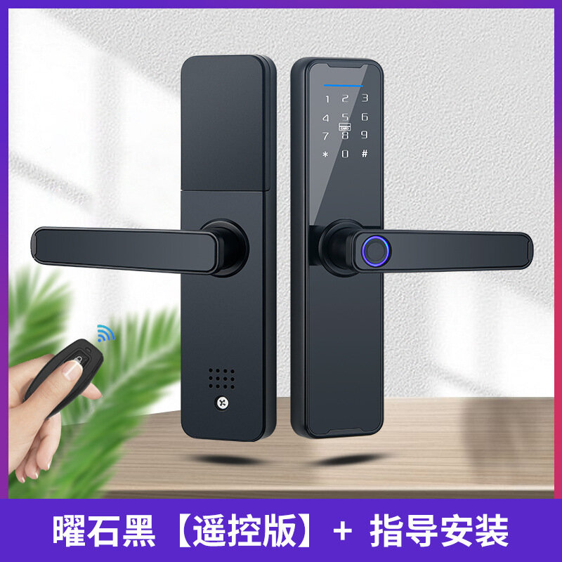 Деревянная дверь с отпечатком пальца, замок Tuya Tongtong, умный офисный пароль, аренда комнаты, спальня, маленький электронный замок 50