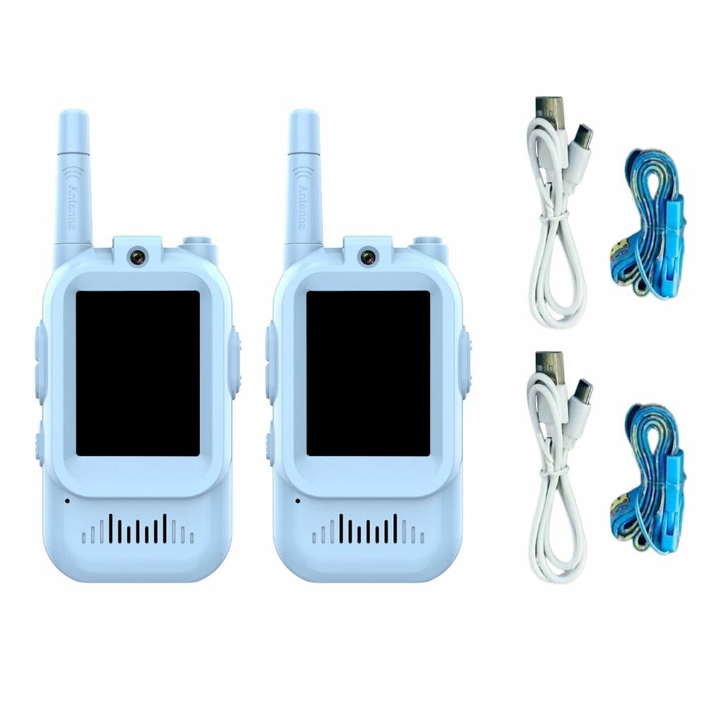 Детская видео-рация с мультяшным пейджером-игрушкой-синий
