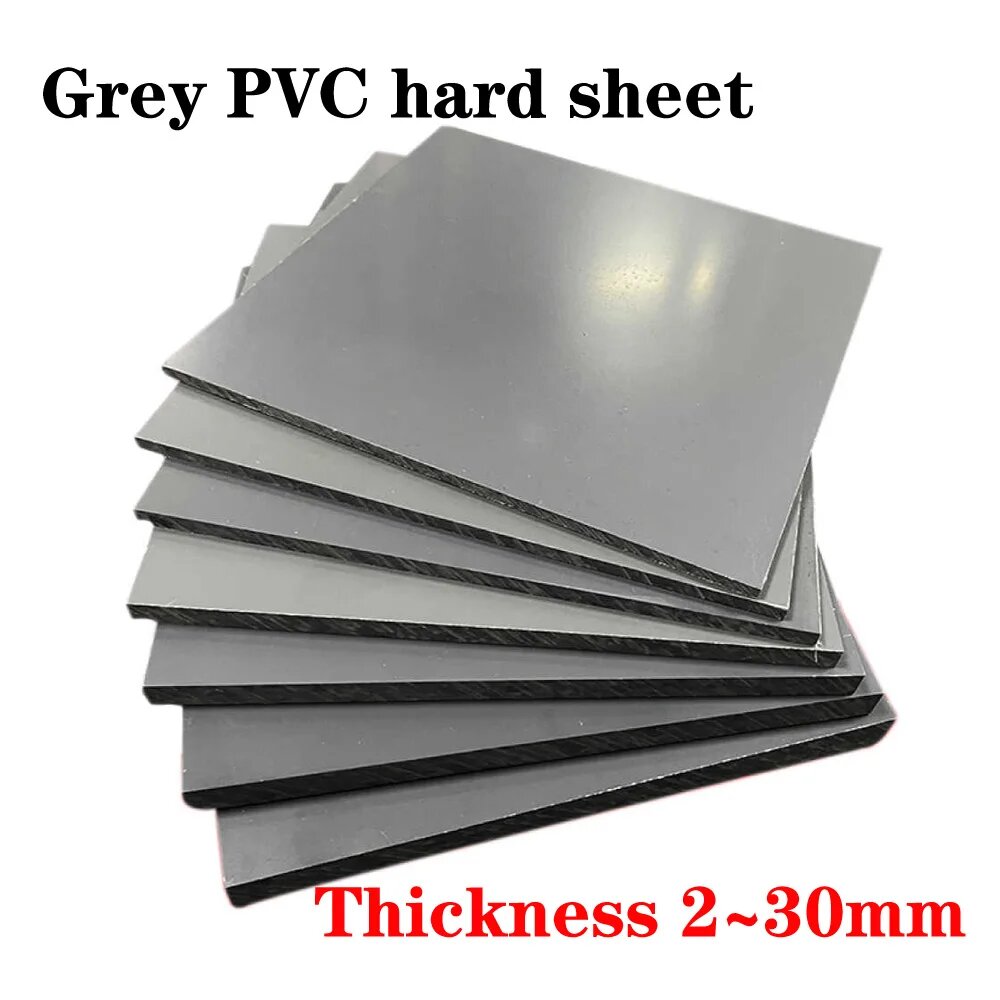 ПВХ плита серая 10x100x200mm 1Pcs