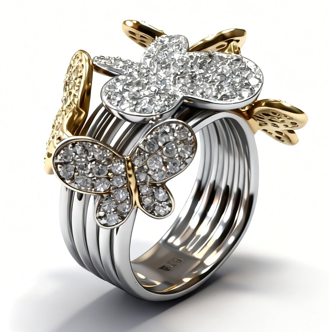 Перстень, серебро, 925 проба, родирование, фианит