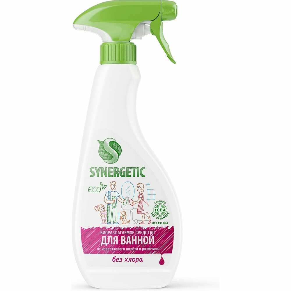 Средство для чистки сантехники, ванн, раковин, душевых кабин SYNERGETIC 104052/8