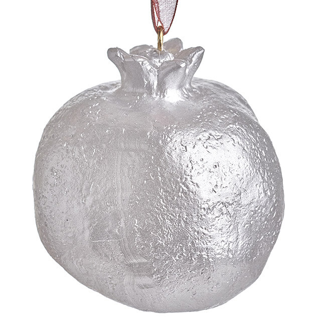 Елочная игрушка Гранат Dulverton 6 см серебряная, Koopman, ALX913740-1