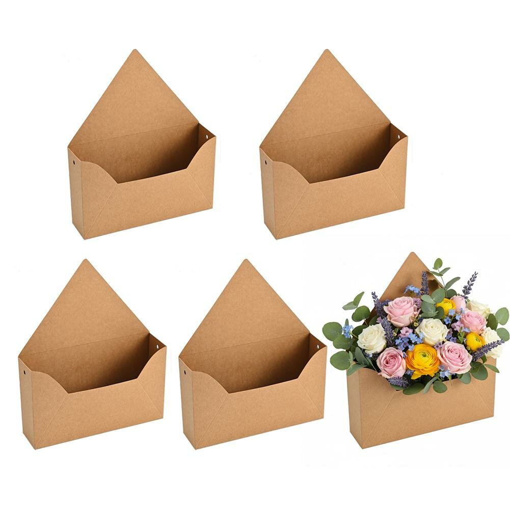5 коробок для упаковки букетов цветов, коробок для цветочных композиций, бумажных конвертов для хранения цветов и подарков.