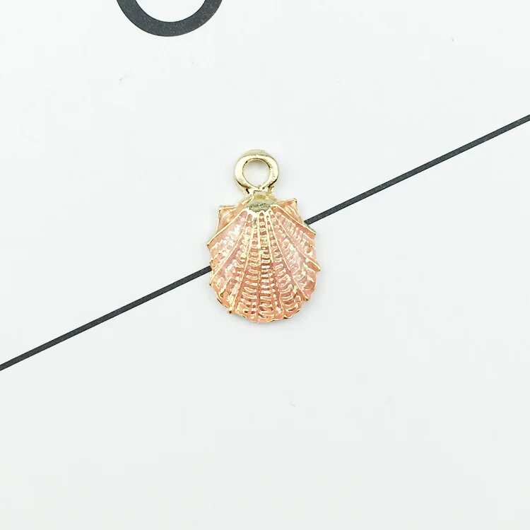 Эмалевая подвеска ракушка Pink Sea shell