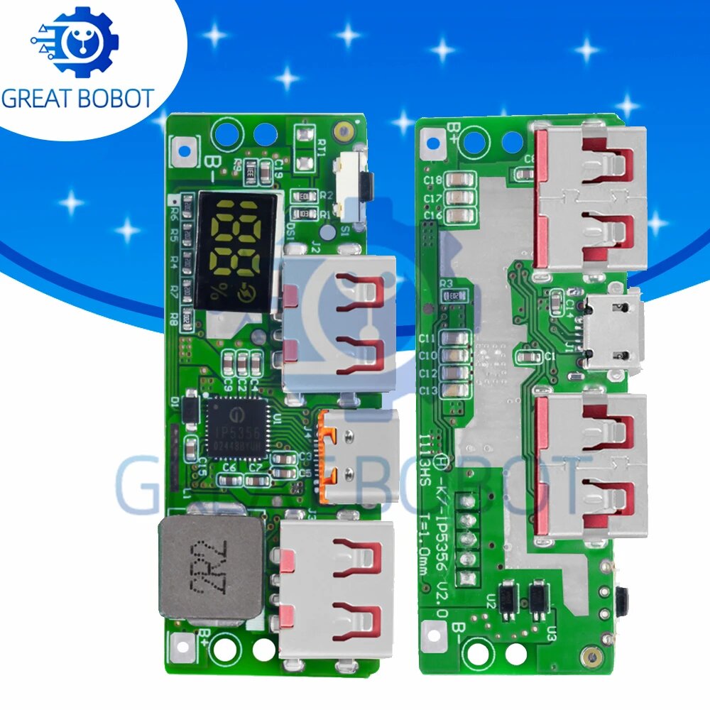 Модуль быстрой зарядки Baishundianzi IP5356, Model Number: 1PCS