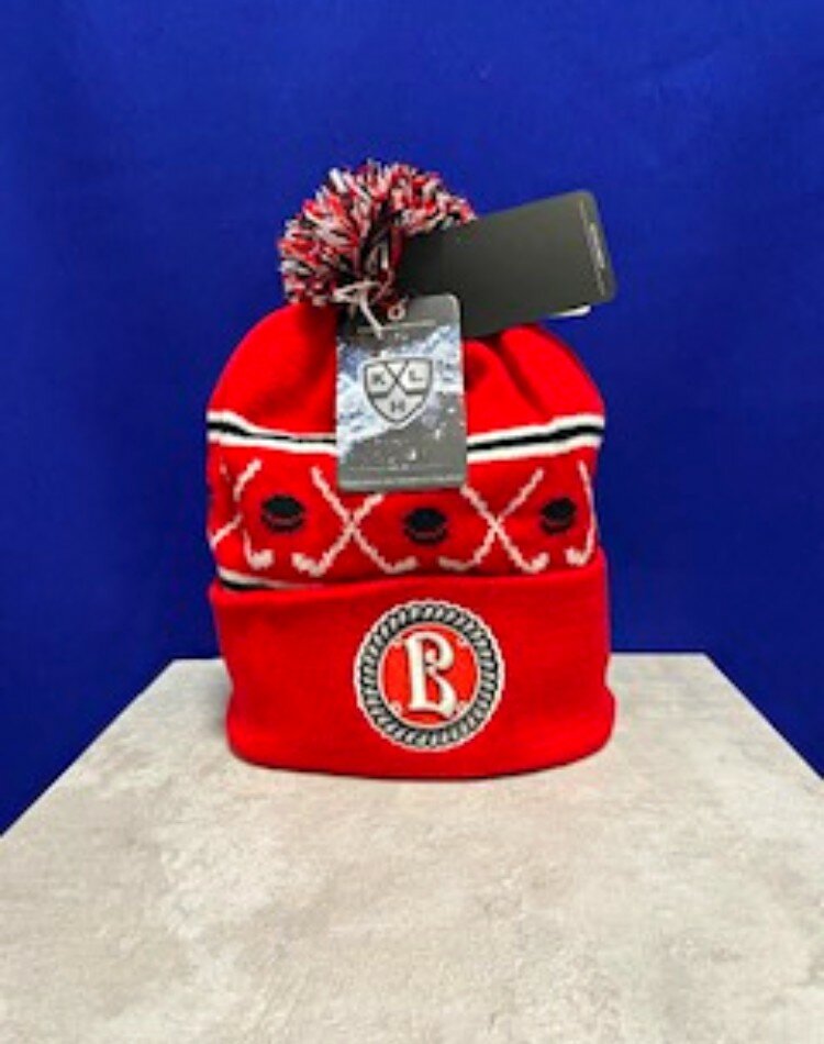 Витязь хоккей шапка с помпоном зимняя хк хоккейного клуба Витязь (Балашиха) красная