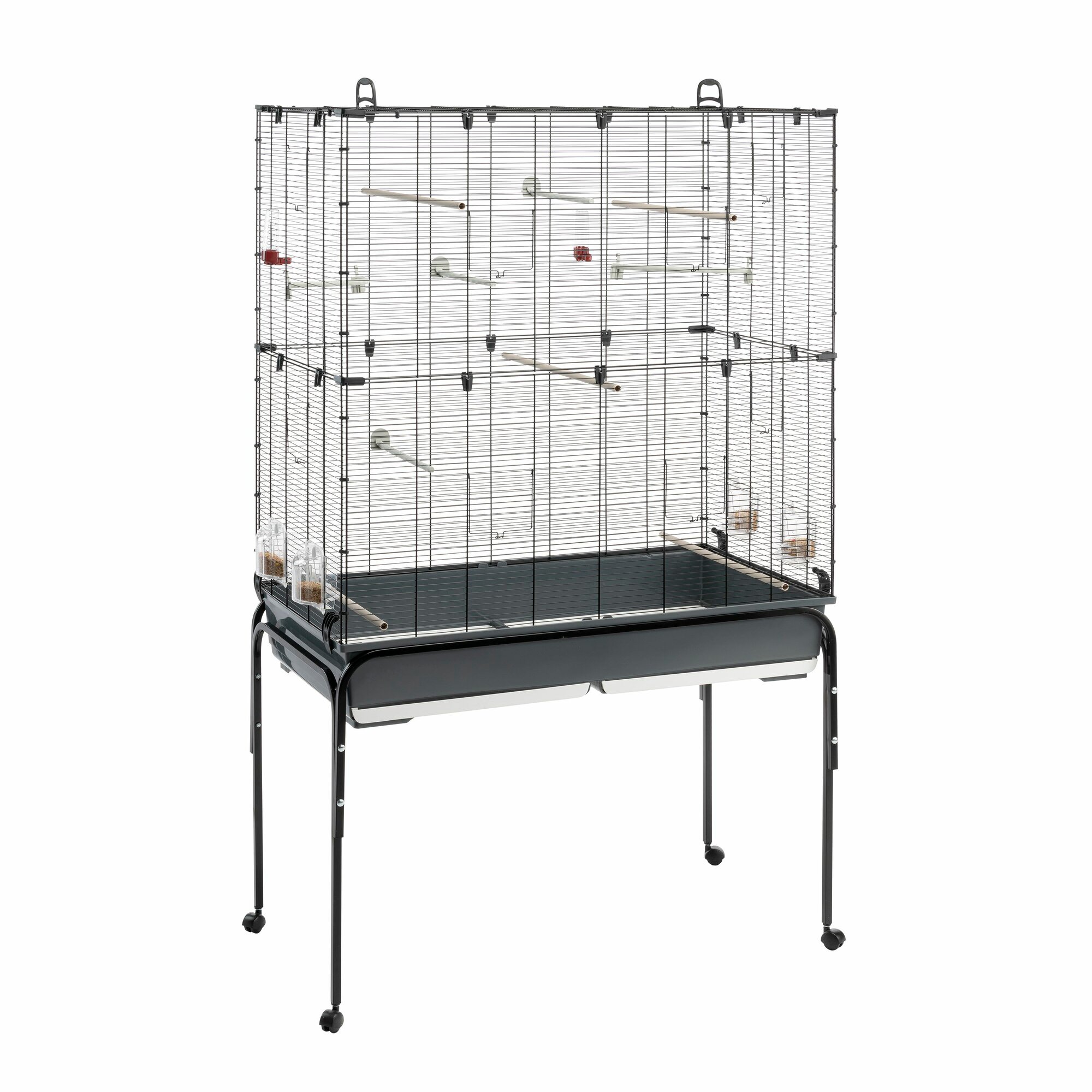 Клетка для мелких птиц Ferplast PLANETA NERA GABBIA (с подставкой)