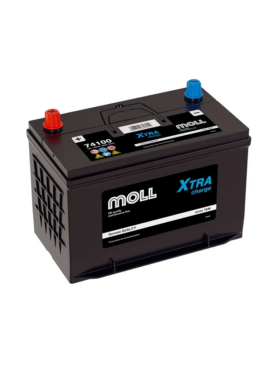 Аккумулятор MOLL XTRA charge D31L 12V 100Ач обр. пол.
