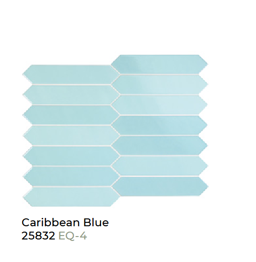 Плитка Equipe ARROW CARIBBEAN BLUE глянец ( в уп. 44 шт -0,5 м2)
