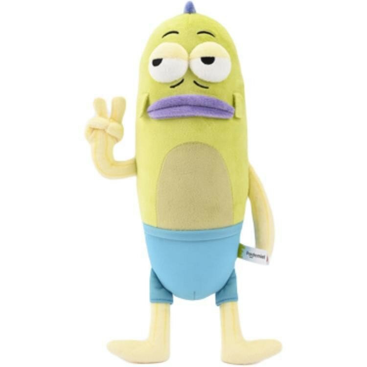 Плюшевая игрушка в виде рыбки из мультфильма "Губка Боб Квадратные Штаны", забавная медленно поднимающаяся рыбка, игрушка для когтевого автомата