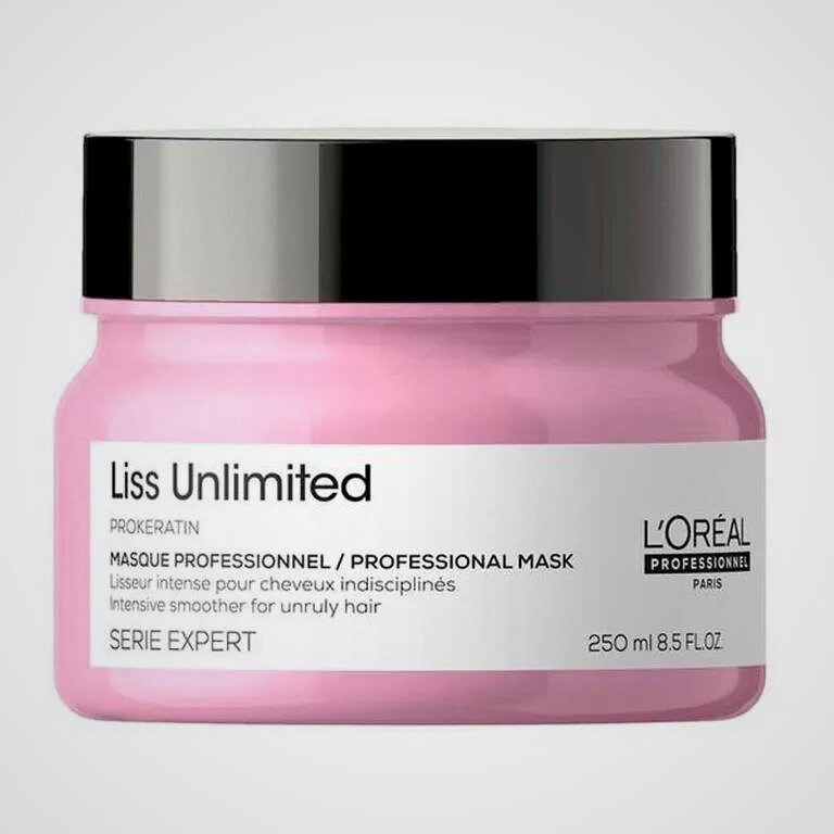 LISS UNLIMITED Маска для непослушных и вьющихся волос 250 мл L'oreal Professionnel Liss Unlimited Prokeratin Masque Serie Expert Маска 250 мл