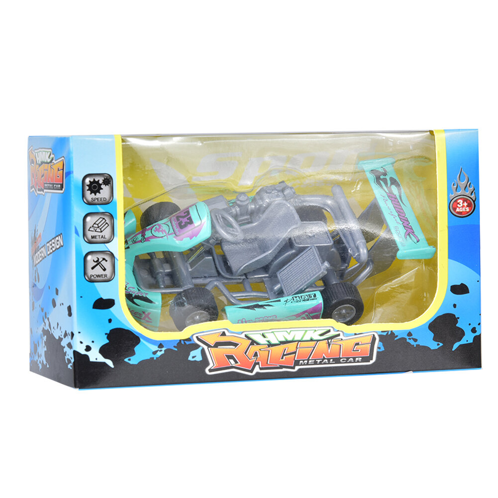 1:32 Масштабная сплава модель автомобиля High Go Kart Racing Car Отяните игрушечную модель игрушки (светло -зеленый)