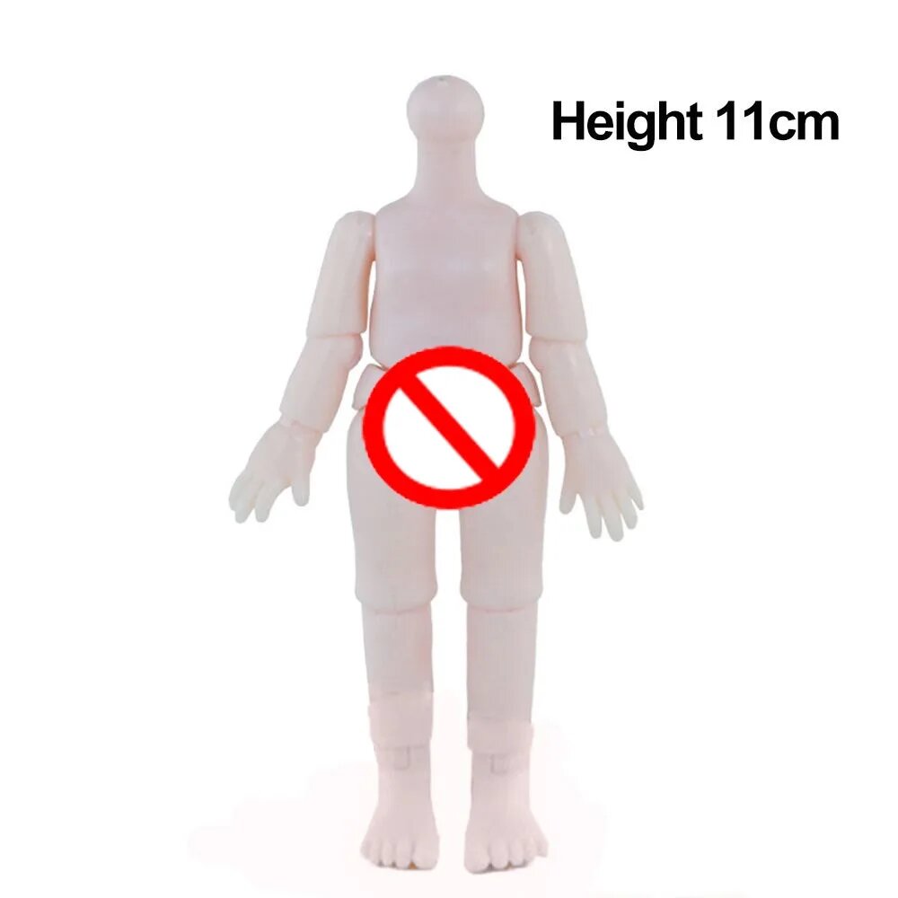 Кукла 1/12 белая пластиковая Белый, height 11cm