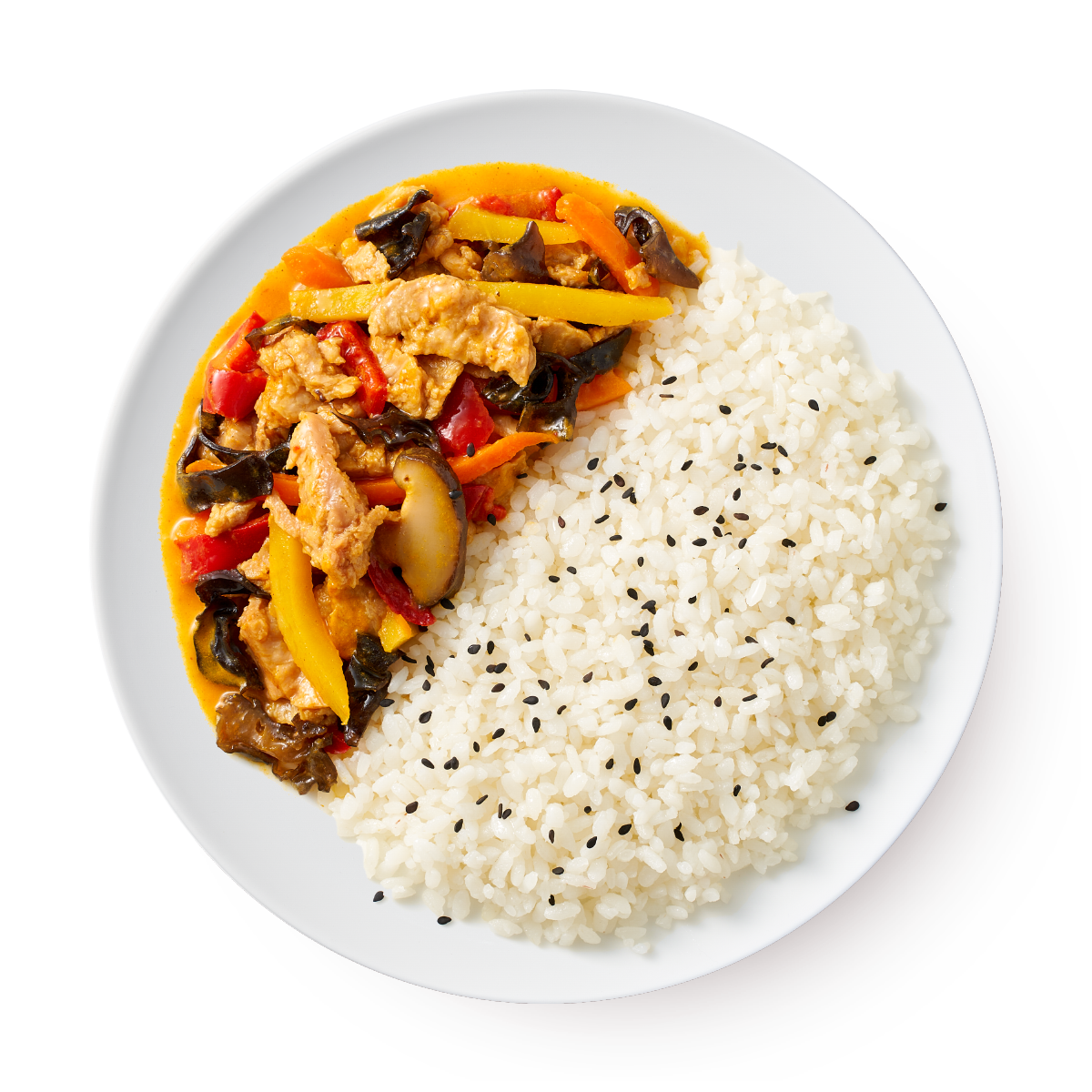 Рис кокосовый с растительным мясом и овощами по-тайски «Братья Караваевы»