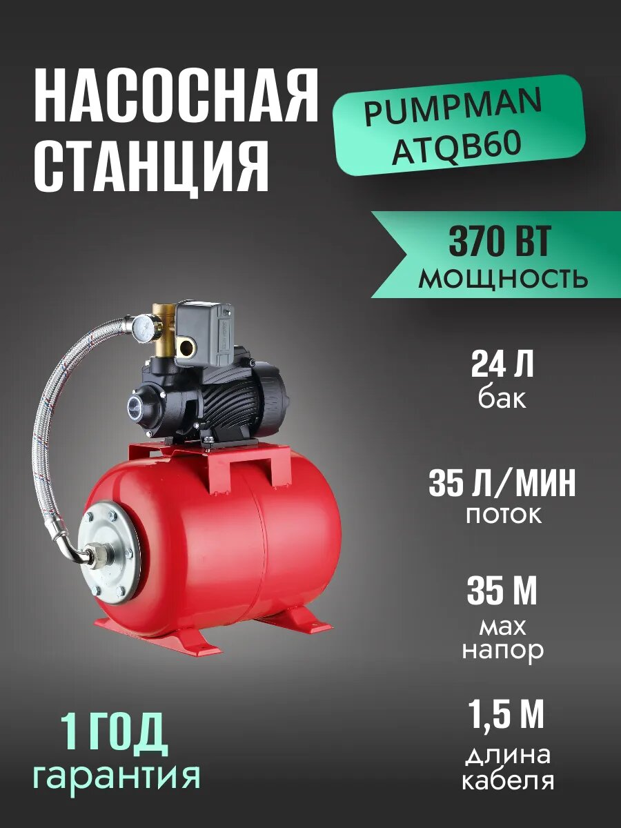 Насосная станция ATQB60 35 л/мин, напор 35 м