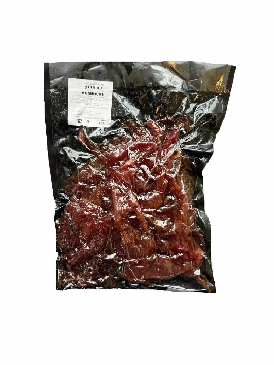 Натуральные мясные чипсы утка "По-пекински", в упаковке 500г.