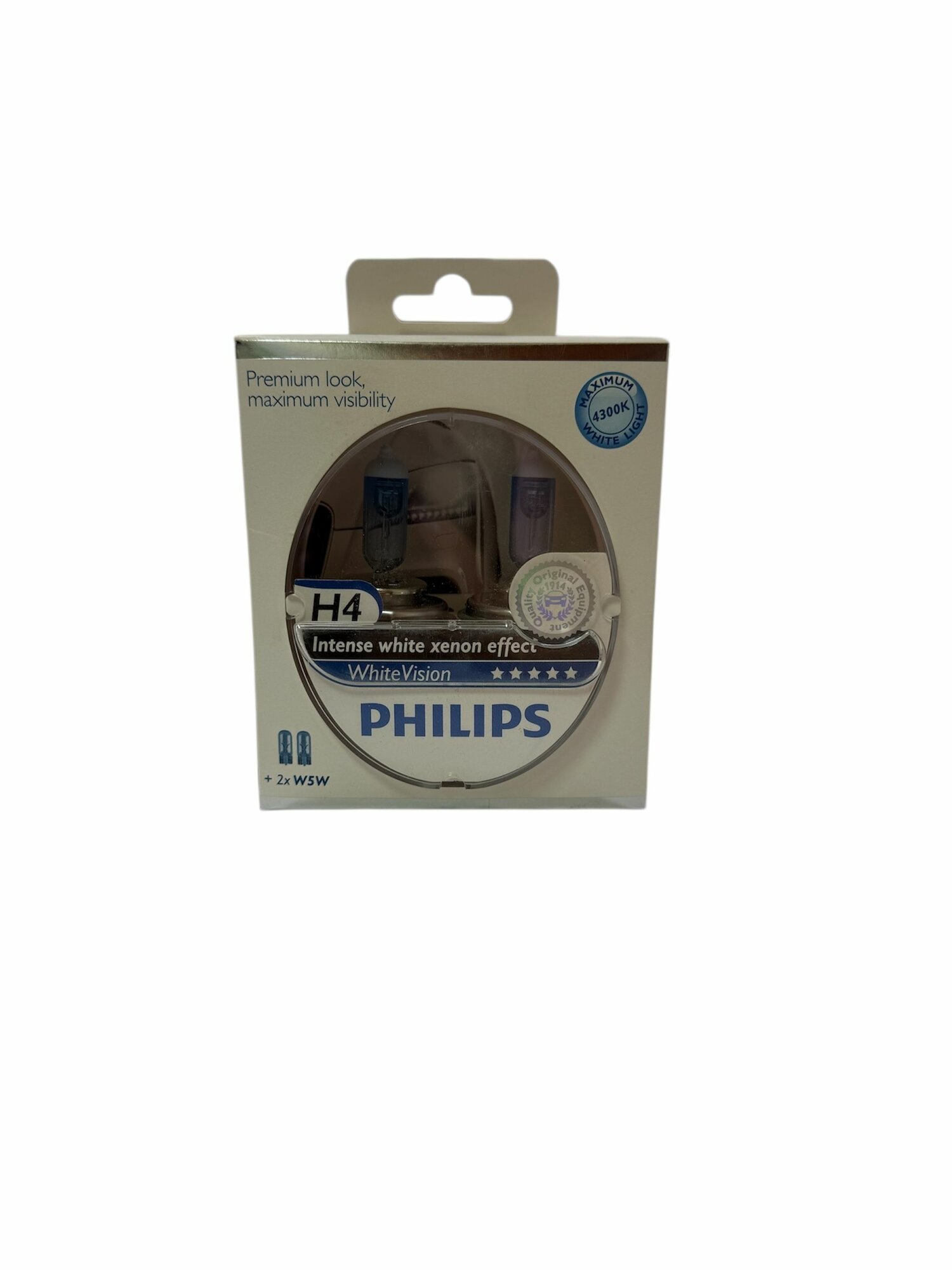 Лампа PHILIPS Н4 (60/55) XENON WHITE VISION набор