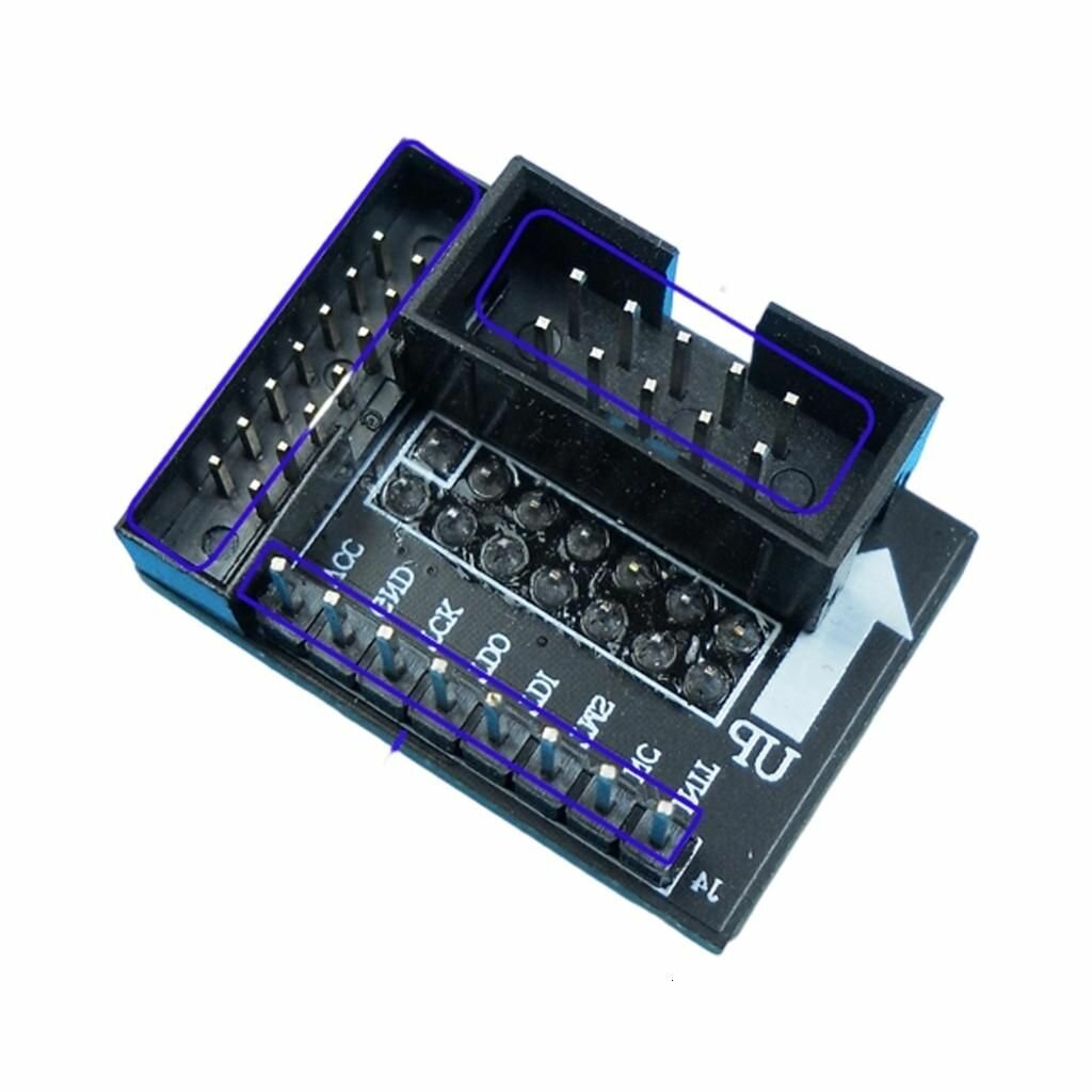 Плата процессора для переходников 2,54 мм на 2,00 мм, - Плата адаптера