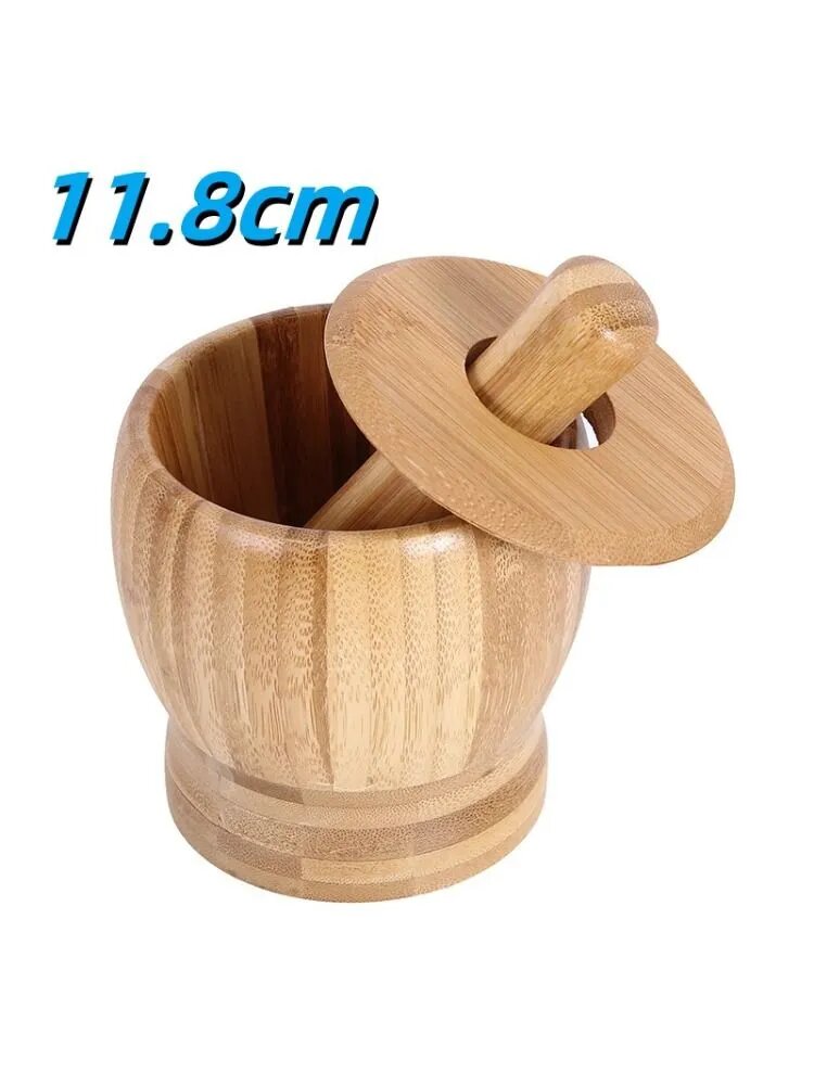 Ступка с пестиком, Бамбук, 11.8 см, 1 шт