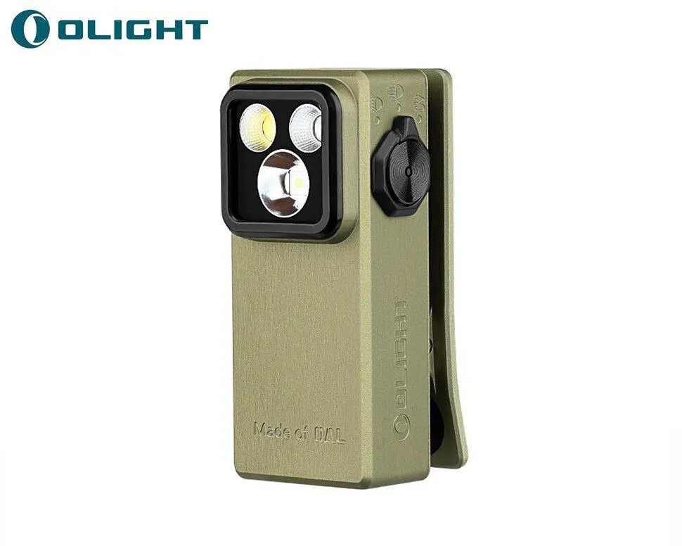 Olight Фонарь ручной Oclip Ultra Olive Green, 530 Лм, 130 м, 3 светодиода, встроенный аккумулятор, IPX6, Оливковый — фото 1