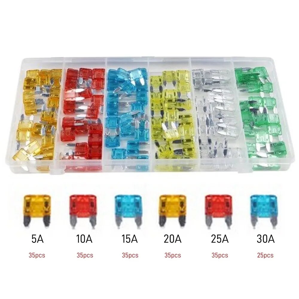 200шт мини-предохранители лезвия автомобильный грузовик ассортимент комплект предохранителей
