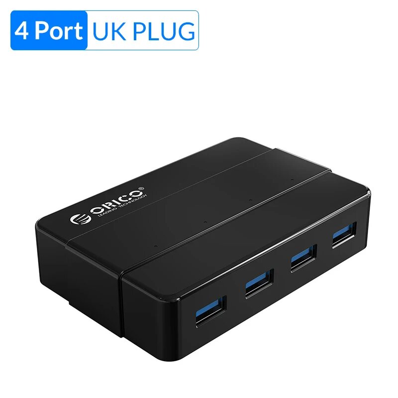 ORICO 7-портовый USB 3.0 хаб с питанием 4 Port UK Plug