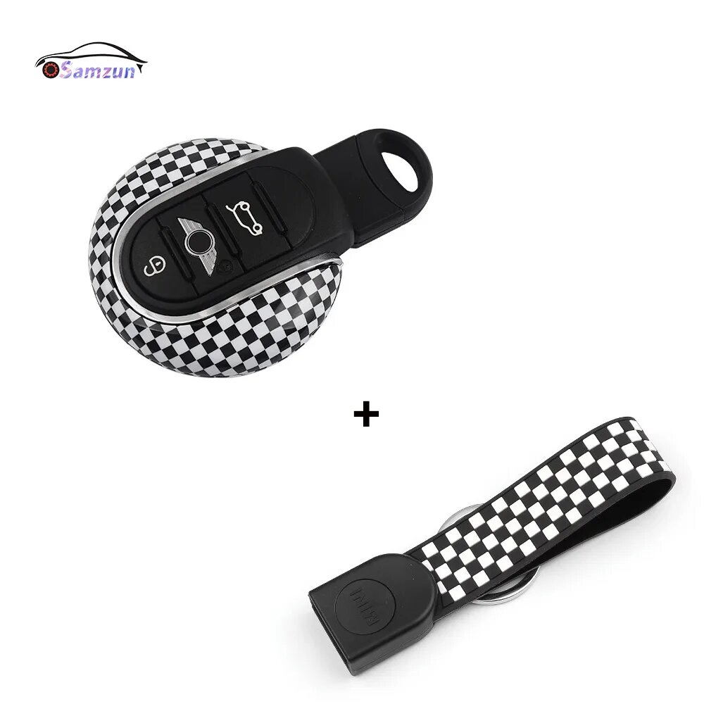 Чехол для автомобильного ключа MINI Cooper One S JCW F54 F55 F56 F57 F60 Checkerboard 2