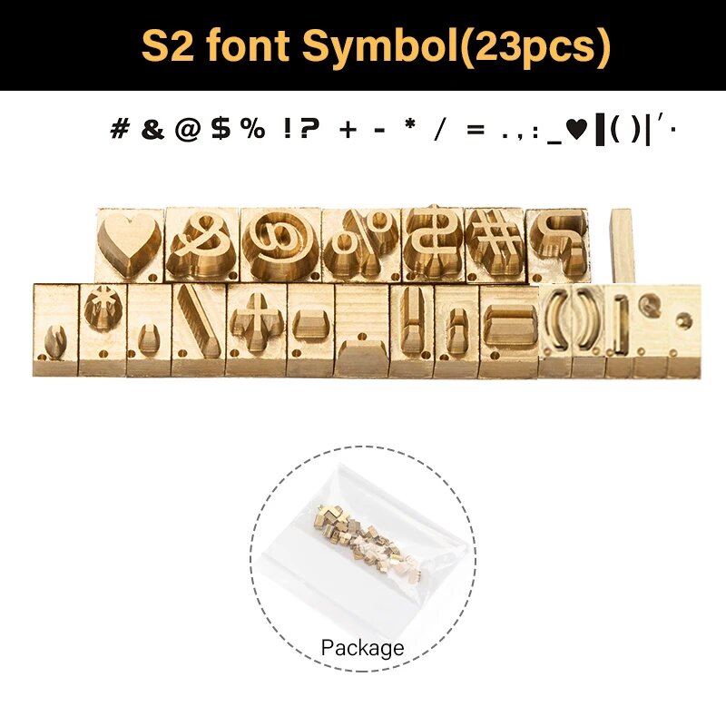 Латунные штампы S2 Symbol (23pcs) для тиснения
