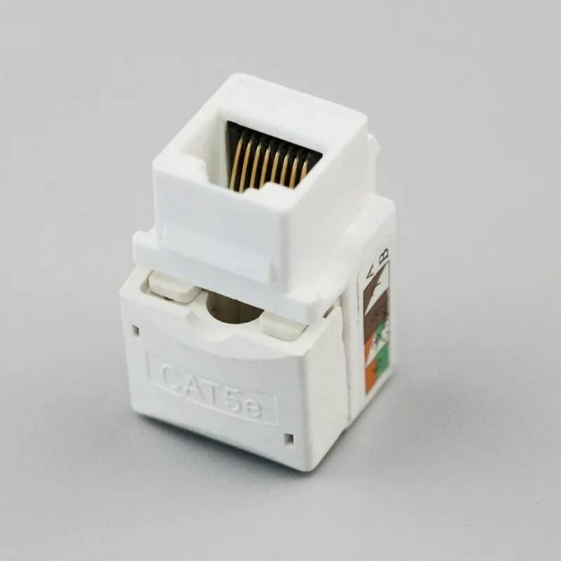 5 шт. сетевой модуль Ethernet CAT5E UTP RJ45, разъем для подключения к сети, информационная розетка, компьютерная розетка, адаптер, кабельный разъем
