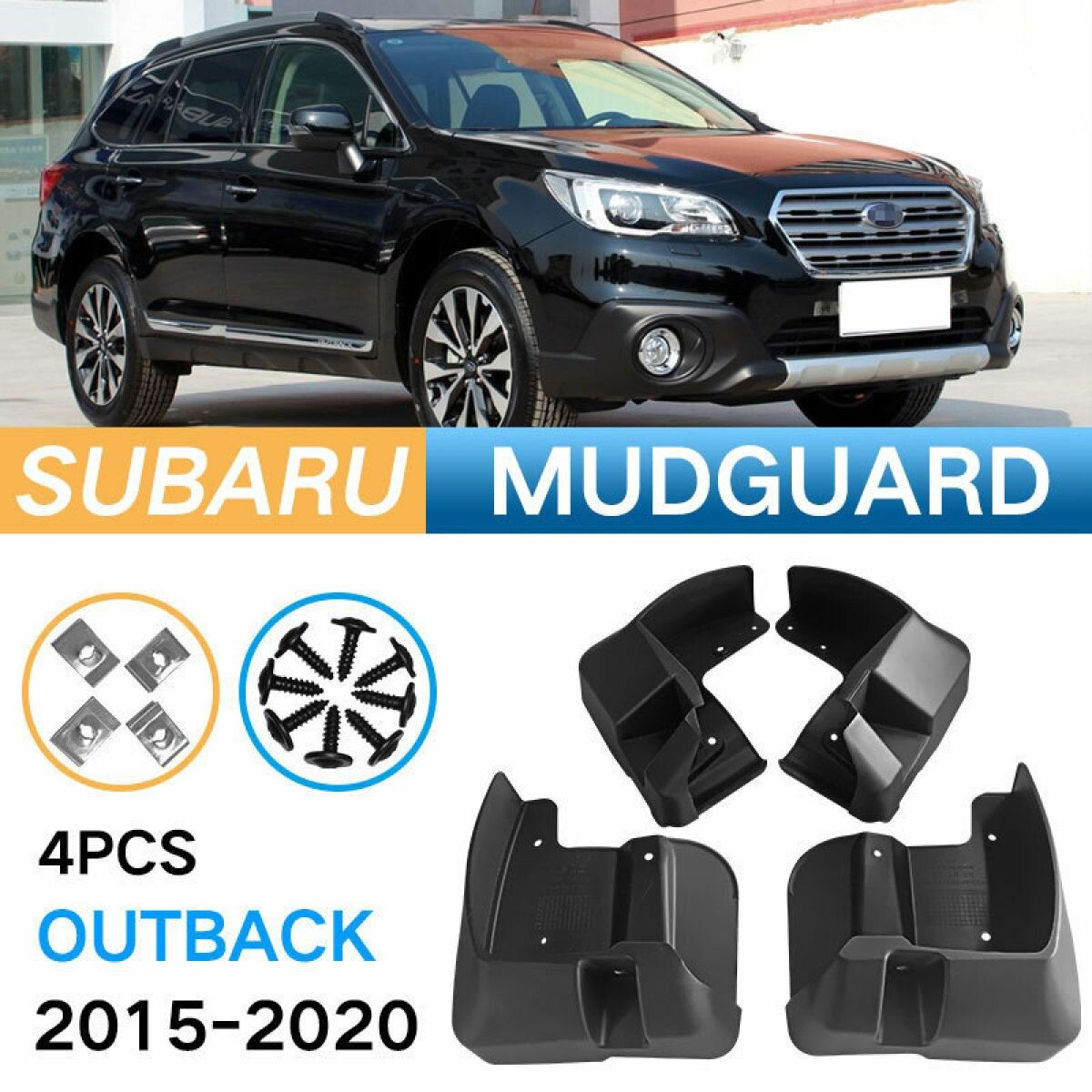 Крыло для автомобиля, арт. Автомобильные Брызговики Для Subaru OUT BACK 2015-2020, Субару/передние и задние брызговики