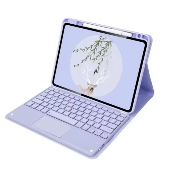 Кожаный чехол с клавиатурой для Huawei MatePad SE 11 дюймов Белый, AZERTY Keyboard, PURPLE