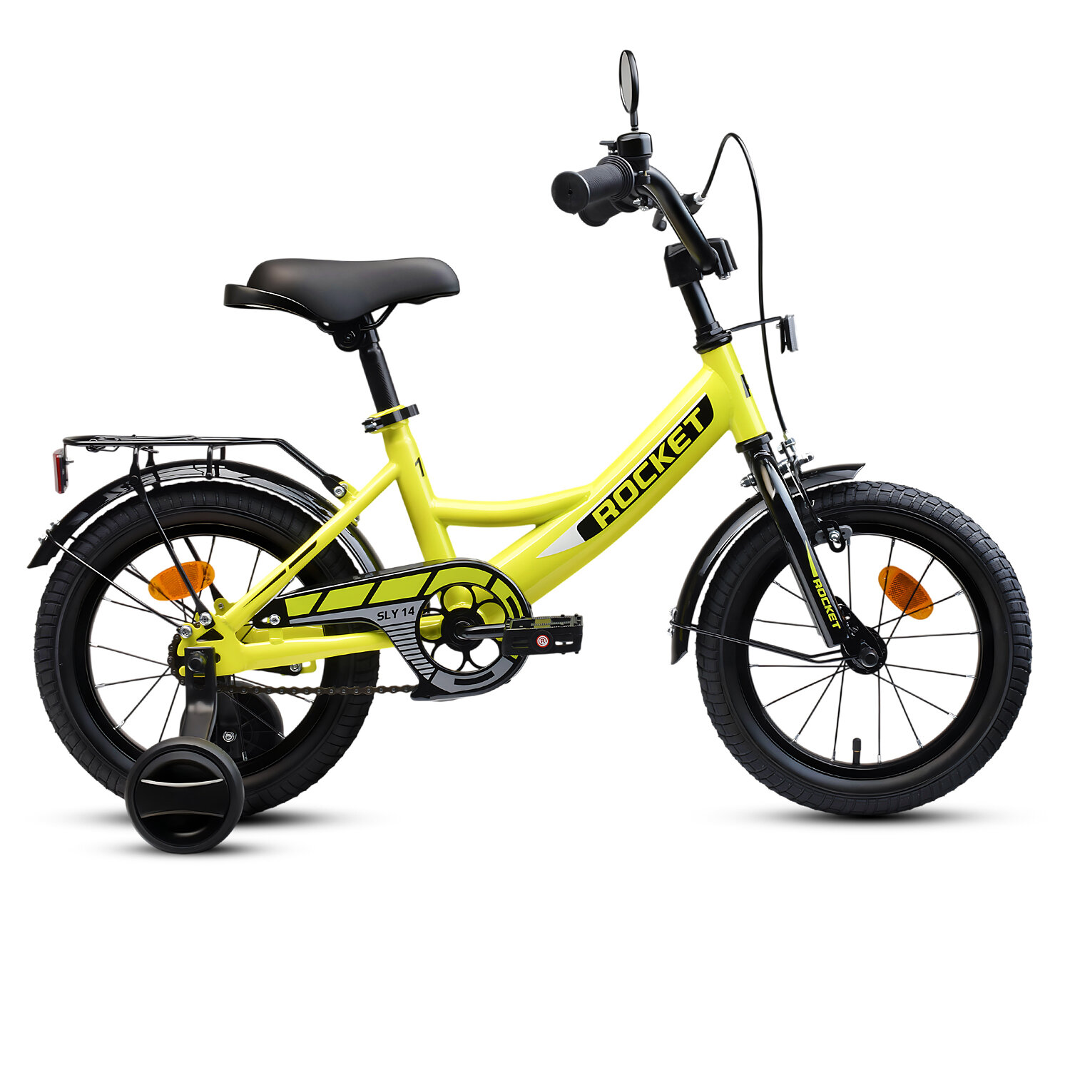 Велосипед детский двухколесный 14" Rocket Sly, для роста от 105 до 120 см. цвет лимонный