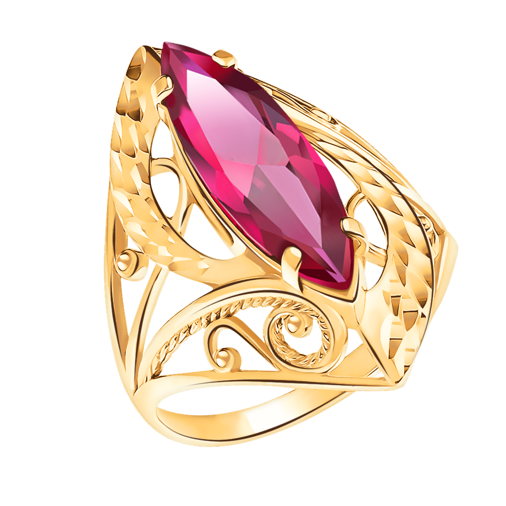 Кольцо, красное золото, 585 проба