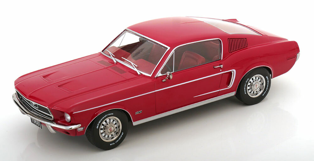 Модель коллекционная KK-SCALE Ford mustang gt fastback 1968 red