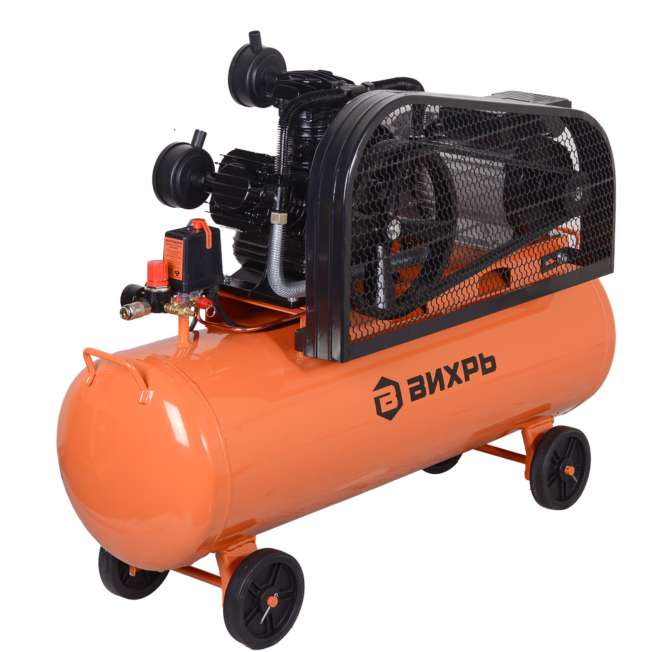 Компрессор масляный, 680л/мин, 100л, 3500 Вт, КМП-680/100Р Вихрь