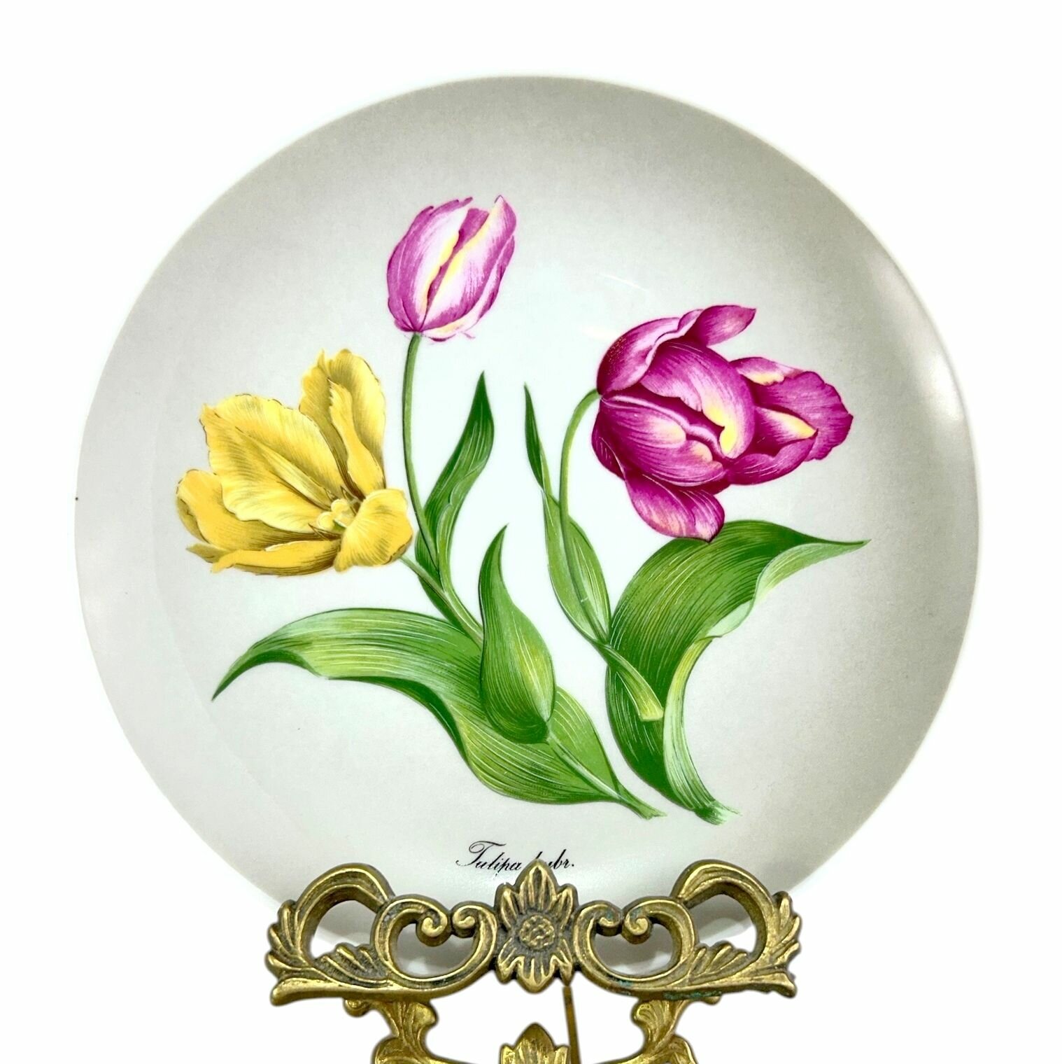 Декоративная тарелка Тюльпаны, Kaiser, винтаж. Германия