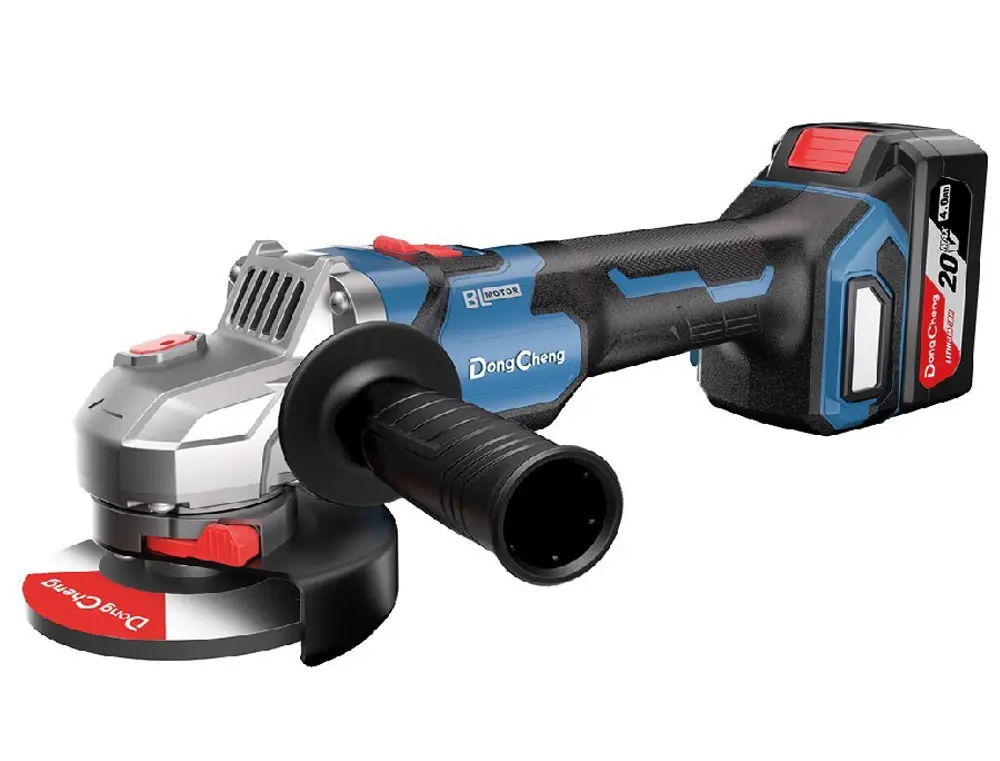 УШМ аккумуляторная Dongcheng DCSM04-125, 20 В Li-ion 2x4 Ач, 125 мм