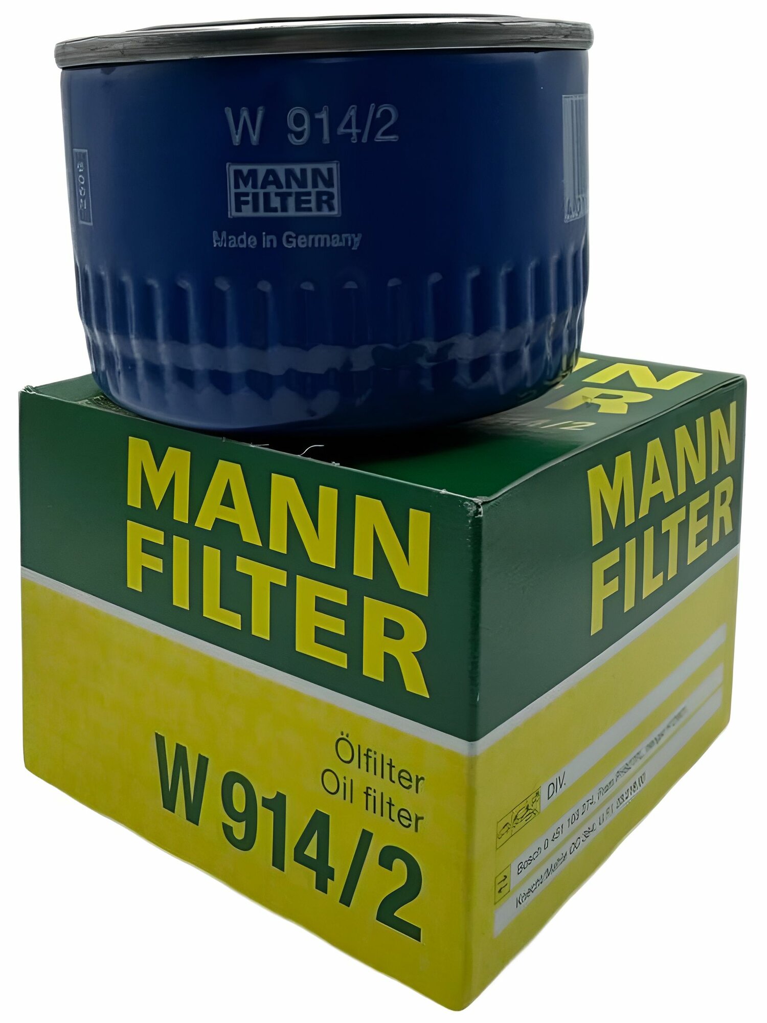 Фильтр масляный ВАЗ 2108 "Mann" W 914/2