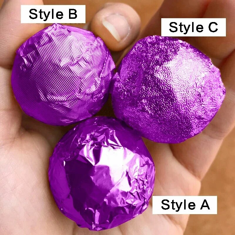 200 листов упаковочной фольги PICIDAE для подарков Сиреневый, purple, Style A, 12x12cm 200pcs