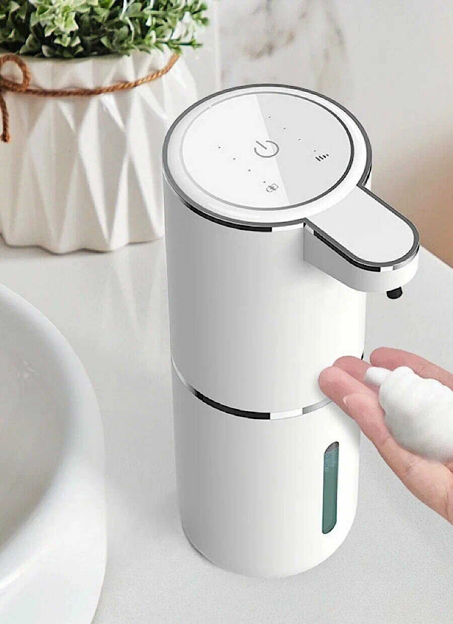 Дозатор для мыла, сенсорный, автоматический, настенный, белый