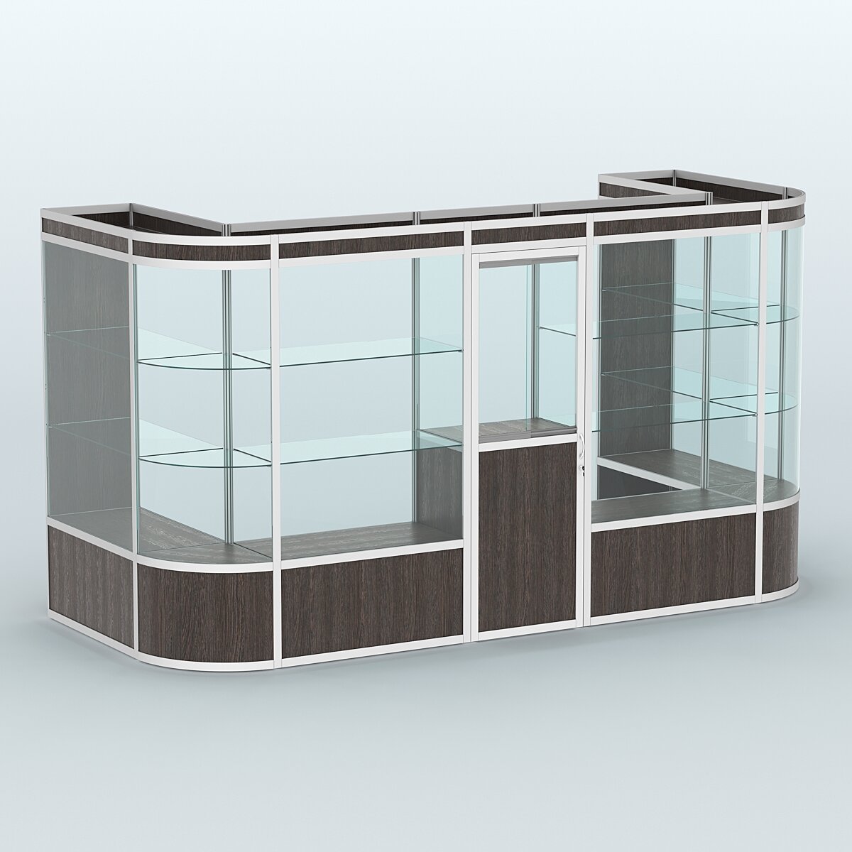 Павильон из профиля пристенный №11а (5,50 кв. м), Дуб Венге