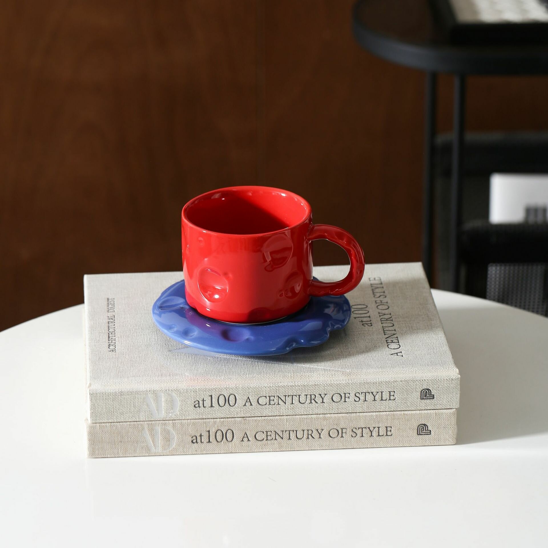 Стильный и уникальный набор чашек и блюдец для кофе, изысканный набор для послеобеденного чая, чашка для латте, чашка для домашнего завтрака.