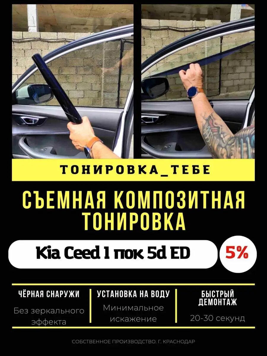 Пленка композитная Kia Ceed 1 поколение 5d (ED) 5%