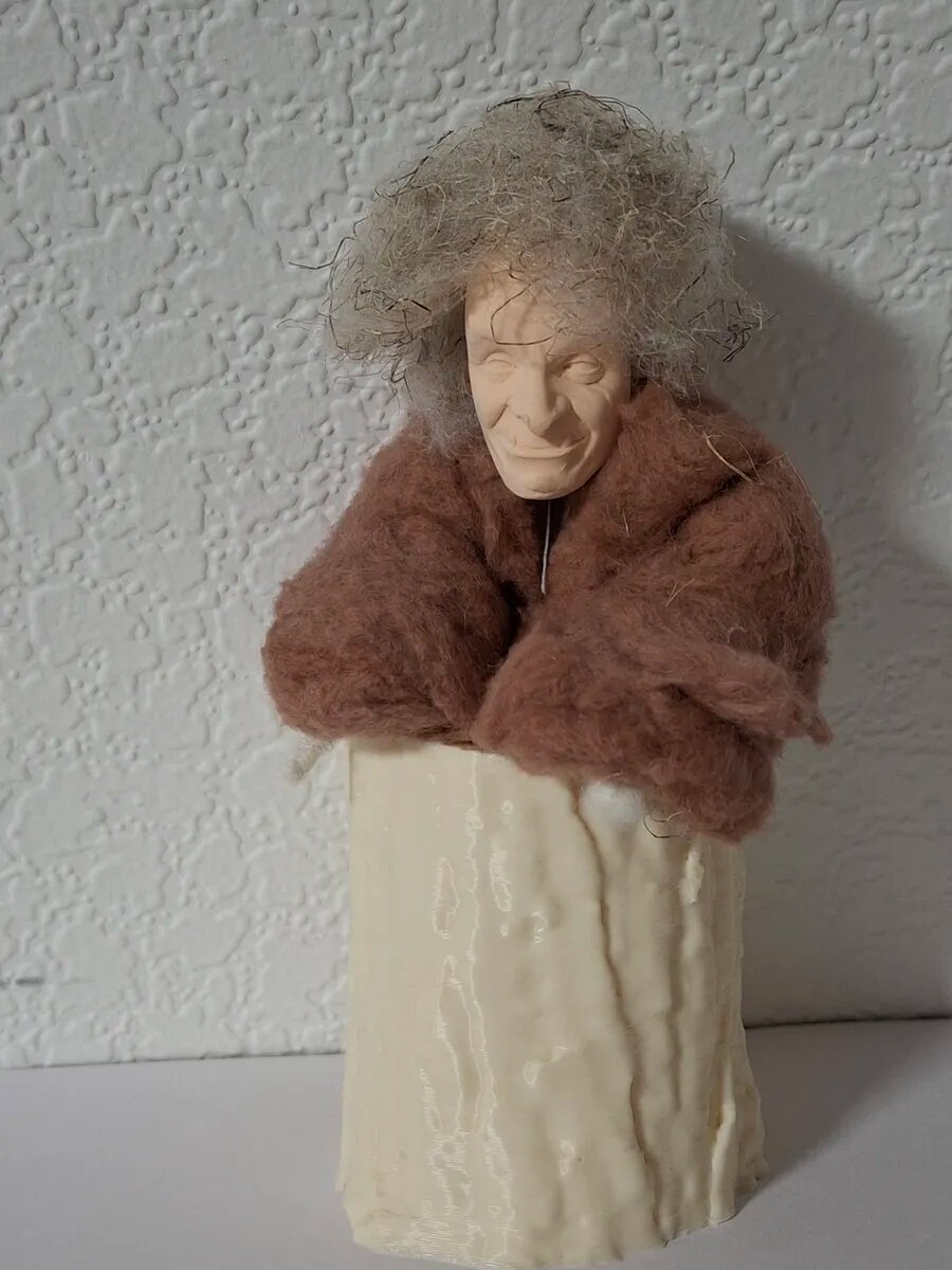 Миниатюра для ватной игрушки "Пень" 5,5 см * 4,5 см - 1 шт.